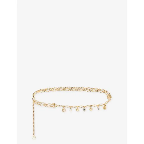 Maje Charm-embellished Metal Chain Belt - Gold