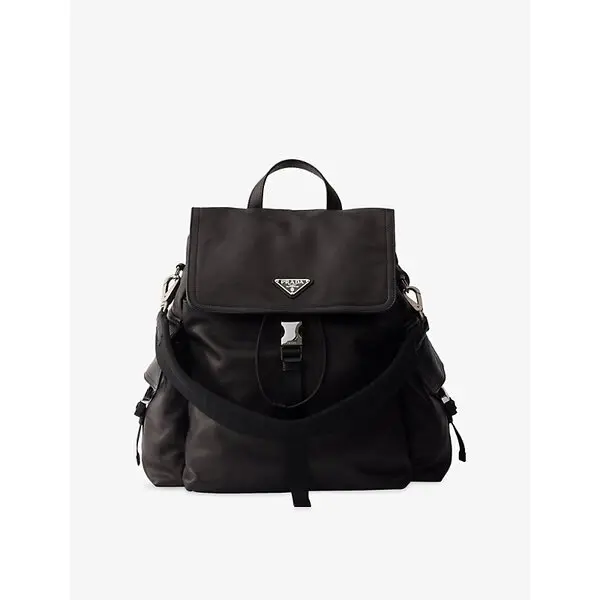 Prada Leather Backpack - Black