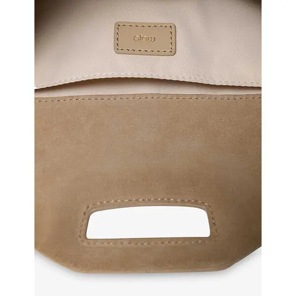 Maje Miss M Suede Shoulder Bag - Camel