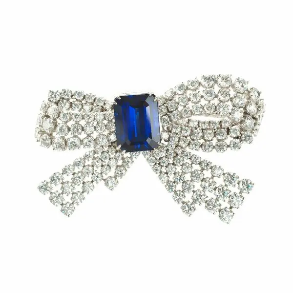 FANTASIA BY DESERIO Bow Brooch - Yellow Gold Plated