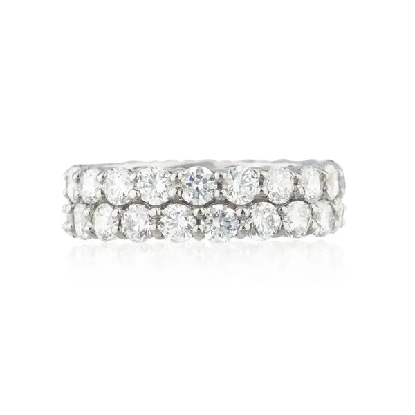 FANTASIA BY DESERIO 3mm Double Row Eternity Ring - Yellow Gold