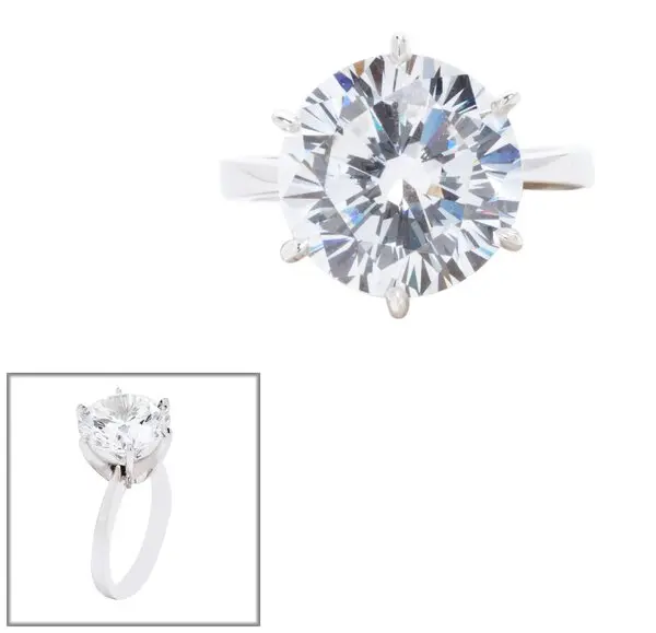 FANTASIA BY DESERIO 5ct Solitaire Ring - White Gold