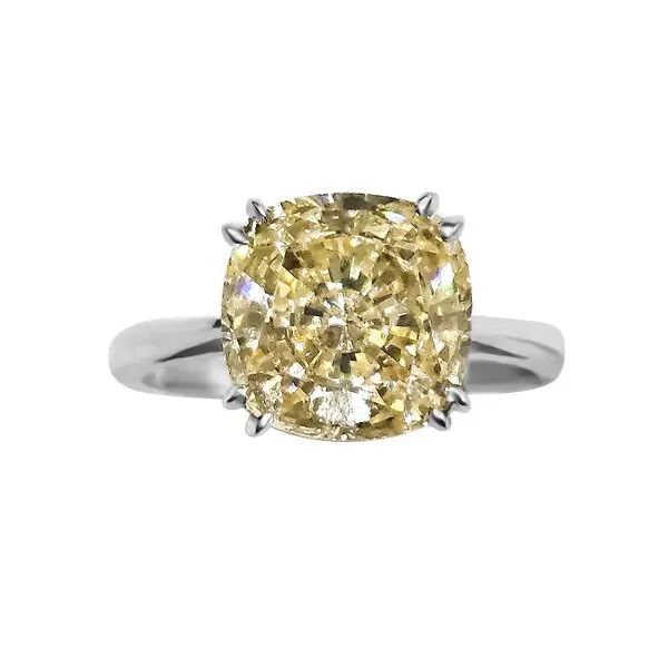 FANTASIA BY DESERIO Cushion Cut Solitaire Ring - Yellow Gold