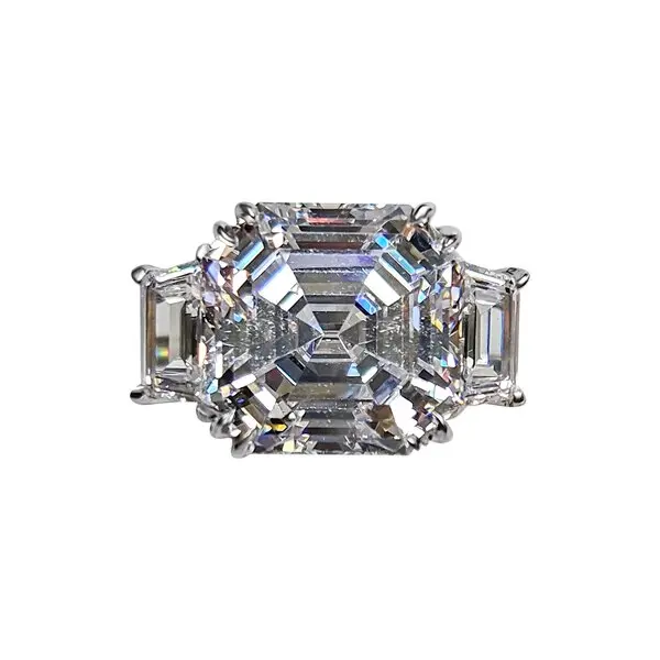 FANTASIA BY DESERIO 14k Ring With Asscher And Step Trapazoids - Yellow Gold