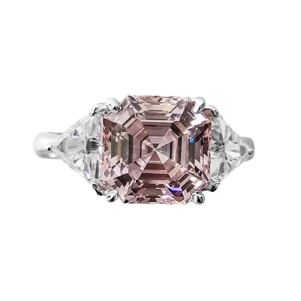 FANTASIA BY DESERIO 3.5ct Asscher Cut Center With Trillions - White Gold