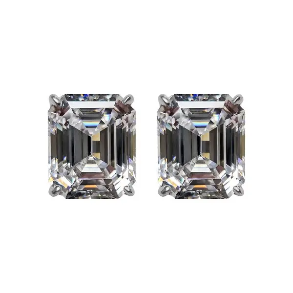 FANTASIA BY DESERIO Clip-on Stud Earrings - White Gold Plated