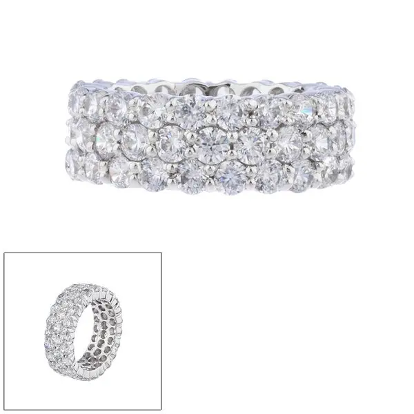 FANTASIA BY DESERIO Three Row Eternity Band - White Gold