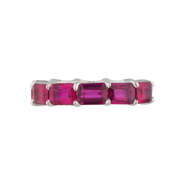 FANTASIA BY DESERIO Emerald Cut Stone Band - White Gold