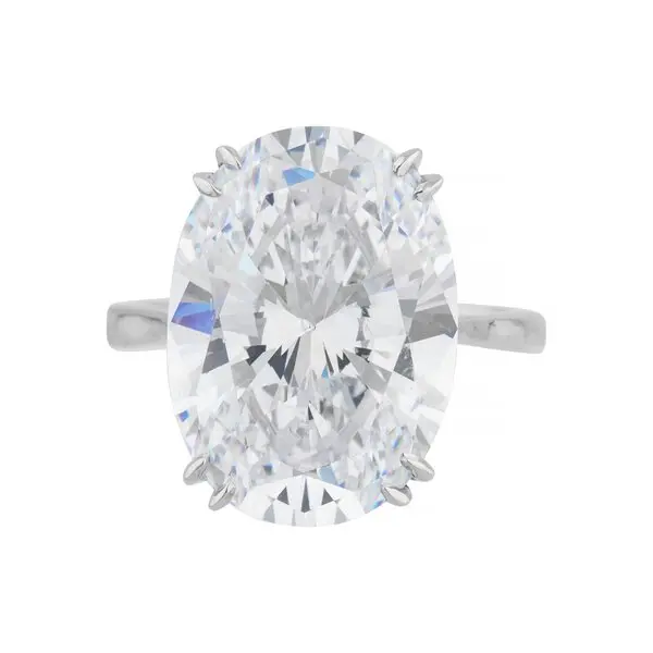 FANTASIA BY DESERIO Oval Solitaire Ring - White Gold