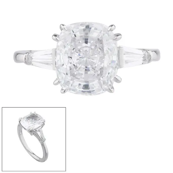 FANTASIA BY DESERIO 2.5ct Cushion Cut Ring - White Gold
