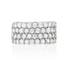 FANTASIA BY DESERIO Four Row Eternity Ring - White Gold