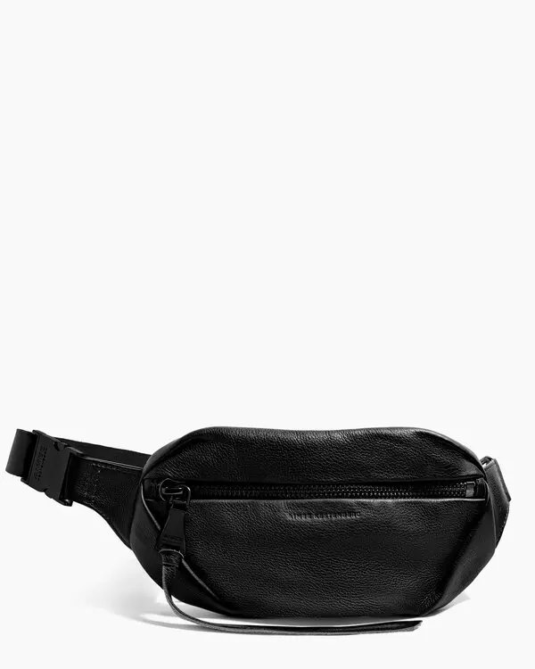 AIMEE Milan Bum Bag - Black With Shiny Black