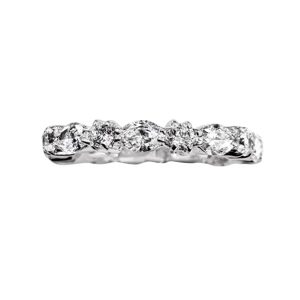 FANTASIA BY DESERIO Eternity Band With Simulated Diamonds - White Gold