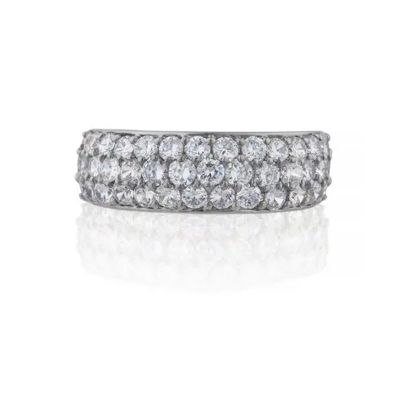 FANTASIA BY DESERIO Eternity Band With Round Cut Stones - Yellow Gold