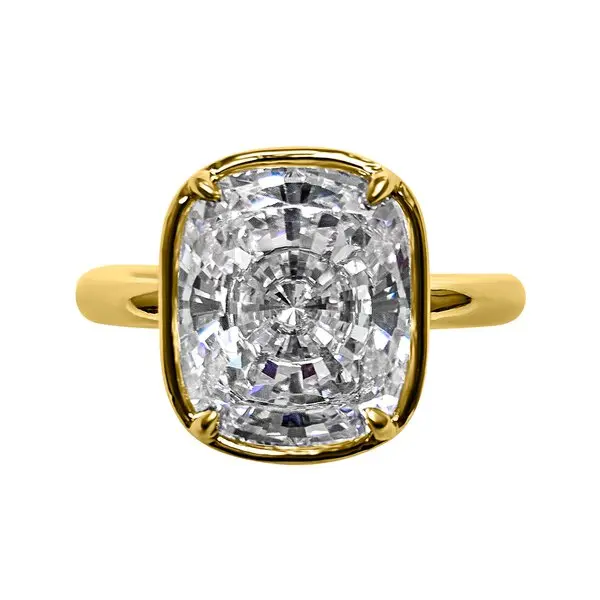 FANTASIA BY DESERIO Bezel Set Cushion Cut Ring - White Gold