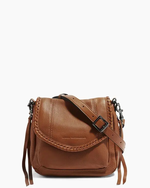 AIMEE All For Love Mini Crossbody - Chestnut Brown With Gunmetal