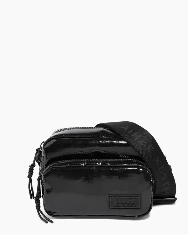 AIMEE Dakota Nylon Camera Crossbody - Black Ripstop