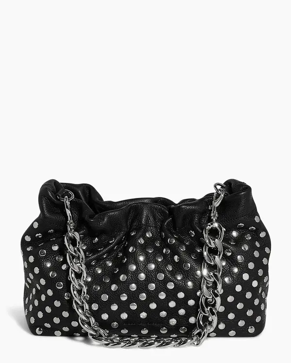 AIMEE Chain Novelty Shoulder - Black With Disco Studs