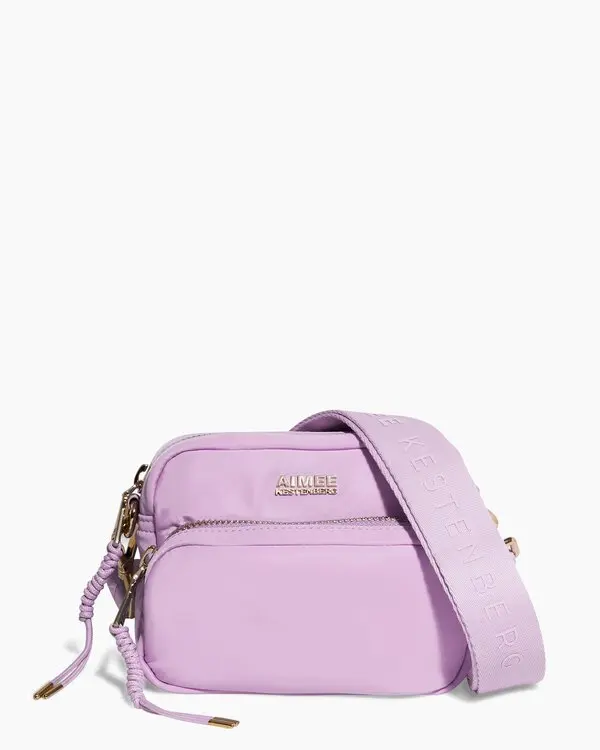 AIMEE Nylon Camera Crossbody - Lilac