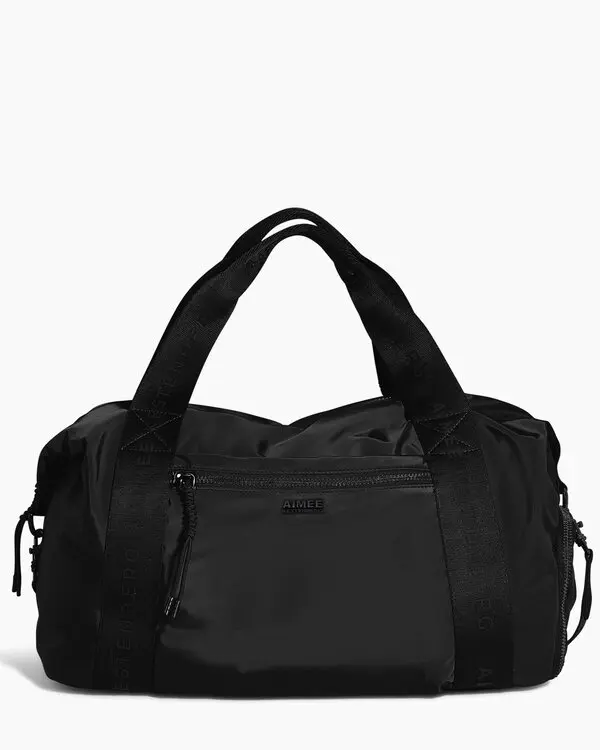 AIMEE Nylon Duffle - Black With Shiny Black