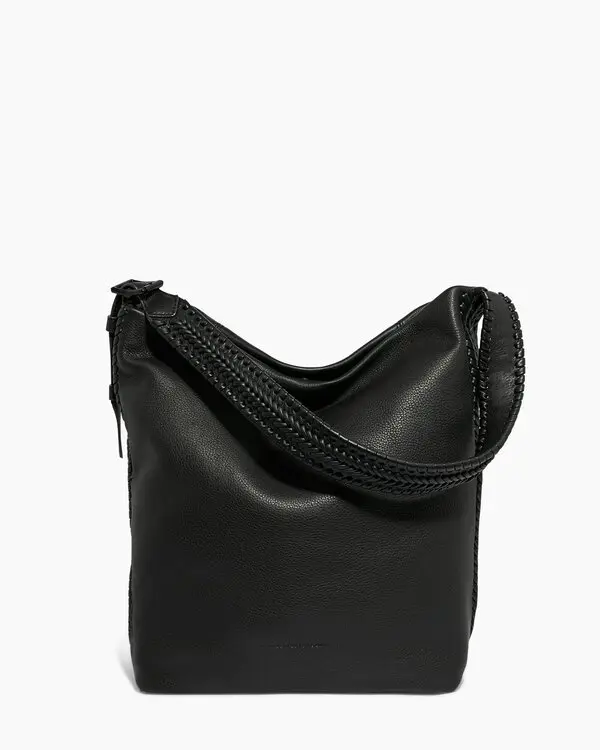 AIMEE All For Love Bucket Shoulder Bag - Black With Shiny Black