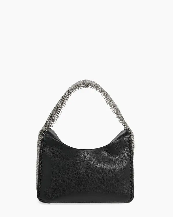 AIMEE Chain-mail Top Handle Bag - Black