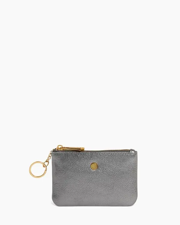 AIMEE Fulton Ziptop Wallet With Rfid - Pewter Metallic