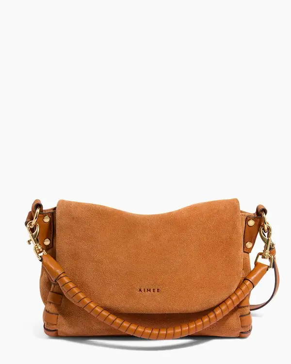 AIMEE Zen Convertible Crossbody - Rustic Caramel Suede