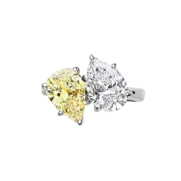 FANTASIA BY DESERIO Toi Et Moi Pear Cut Ring - Yellow Gold