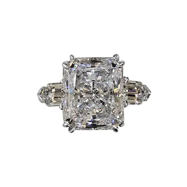 FANTASIA BY DESERIO Radiant And Bullet Simulated Diamond Ring - Yellow Gold