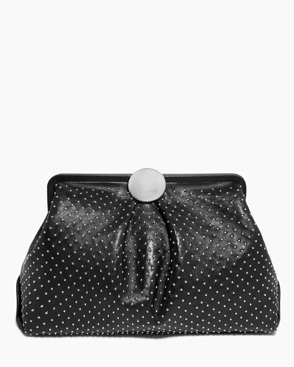 AIMEE Full Circle Xl Clutch - Black Microstuds
