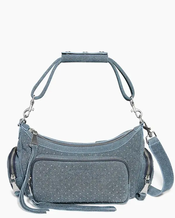 AIMEE Away We Go Novelty Convertible Shoulder - Denim Studded