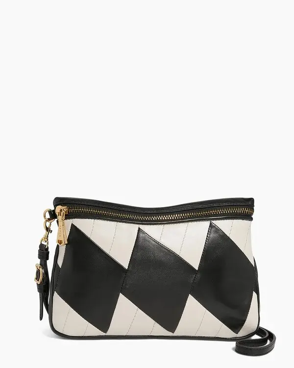 AIMEE Gramercy Novelty Convertible Crossbody - Black And White Diamond