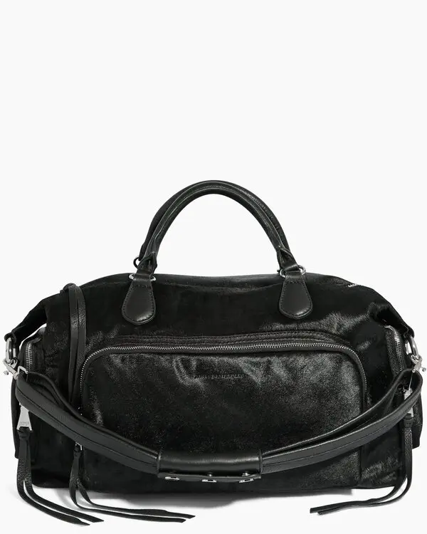 AIMEE Away We Go Duffle - Black Haircalf