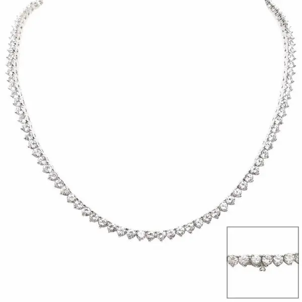 FANTASIA BY DESERIO Tennis Necklace - White Gold Plated