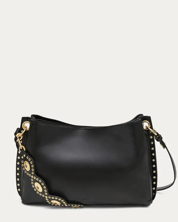 AIMEE Roma Double Entry Shoulder Bag - Black