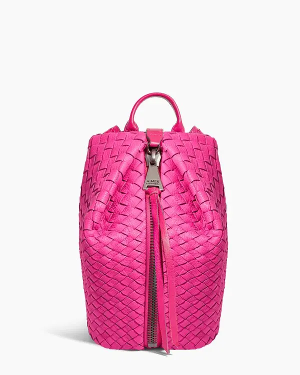 AIMEE Tamitha Mini Backpack - Hot Pink Woven