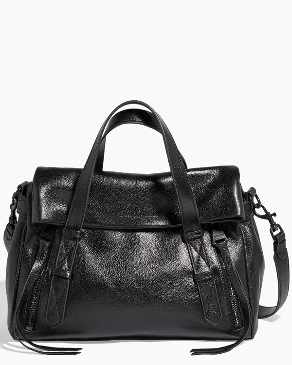 AIMEE Bali Double Entry Satchel - Black