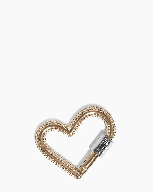 AIMEE It's A Love Thing Heart Carabiner - Light Vintage Gold