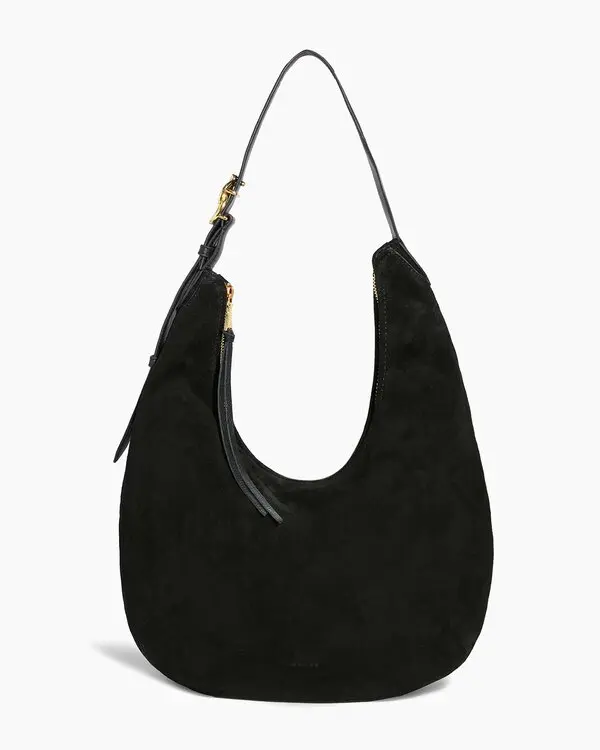 AIMEE Unity Large Hobo - Black Suede