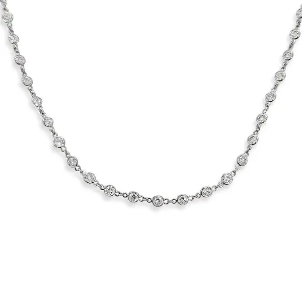FANTASIA BY DESERIO Diamond The Yard Chain Necklace - Yellow Gold Plated