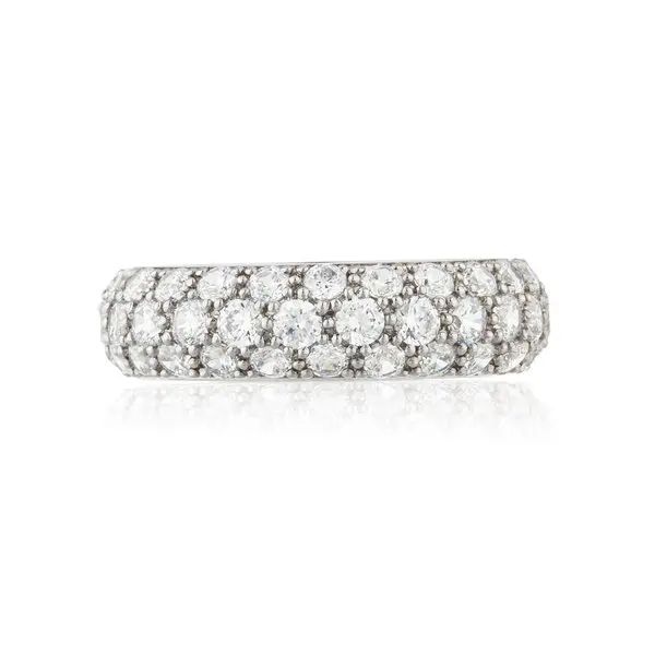 FANTASIA BY DESERIO Ring With Round Cut Stones - White Gold