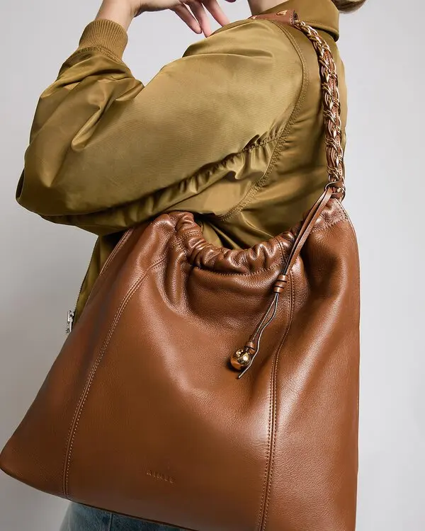 AIMEE Lennon Large Shoulder Bag - Chestnut
