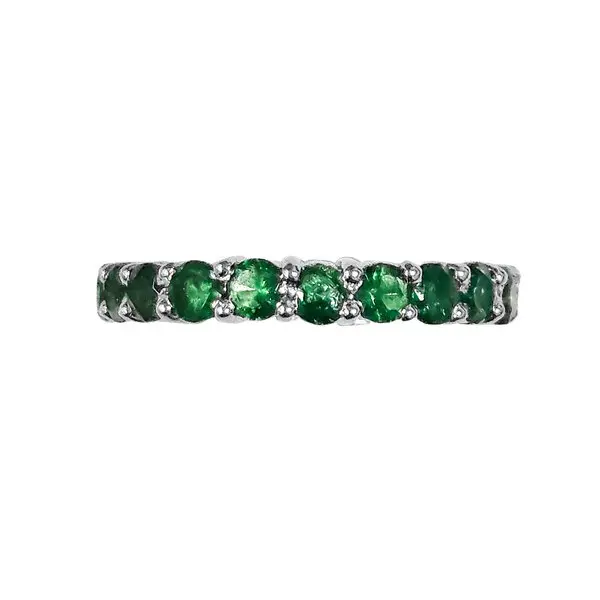 FANTASIA BY DESERIO Round Emerald Eternity Ring - Yellow Gold