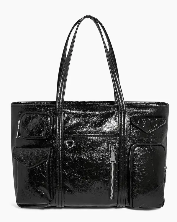 AIMEE Renegade Large Laptop Tote - Black Crinkle