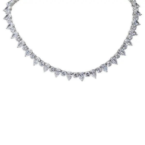 FANTASIA BY DESERIO Necklace With Zirconia - White Gold Plated