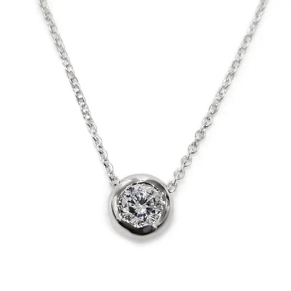 FANTASIA BY DESERIO Cubic Zirconia Vermeil Pendant Necklace - White Gold Plated