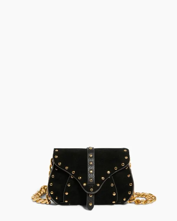 AIMEE Amour Micro Crossbody - Black Suede