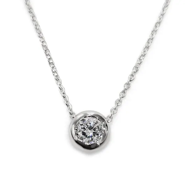 FANTASIA BY DESERIO 1.5ct Donut Set Pendant Necklace - White Gold