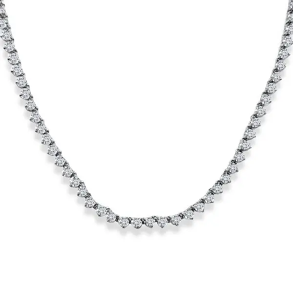 FANTASIA BY DESERIO 6.5 Carat Tennis Necklace - White Gold Plated